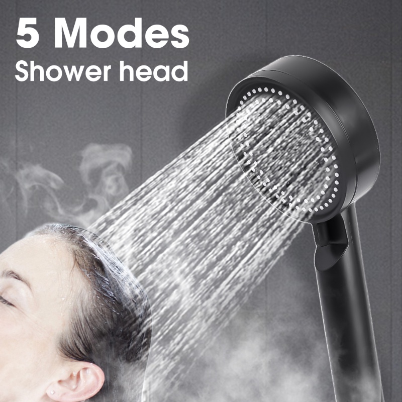 5 Gears High Pressure Large Spray Area Shower Head / Handheld Water ...