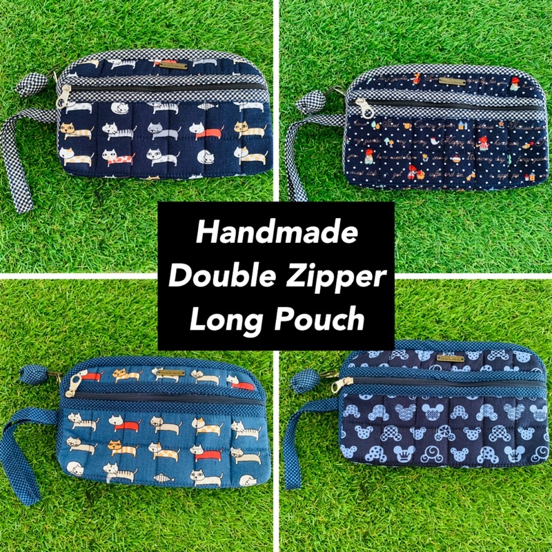 Handmade Double Zipper Long Pouch | Shopee Singapore