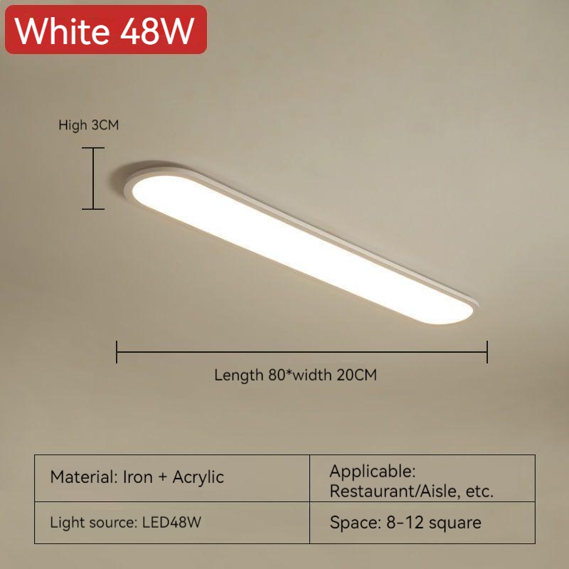 Led Long Ceiling Light Modern Minimalist Strip Cloakroom Aisle Balcony ...