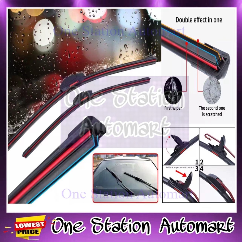 New Generation Car Wiper Double-Layer Rubber Strip Wiper U-shaped ...