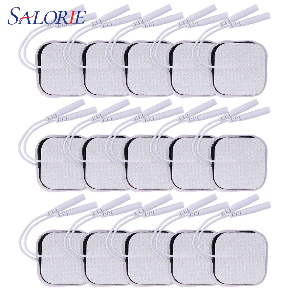 Salorie 20 Pieces 4 x 4 cm Massager Patch TENS Unit Muscle Stimulator ...