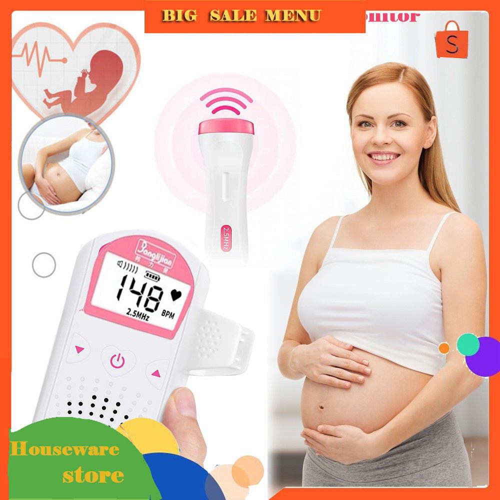 Banglijian Doppler Baby Heart Beat Pocket Fetal Rate Monitor FHR LCD ...