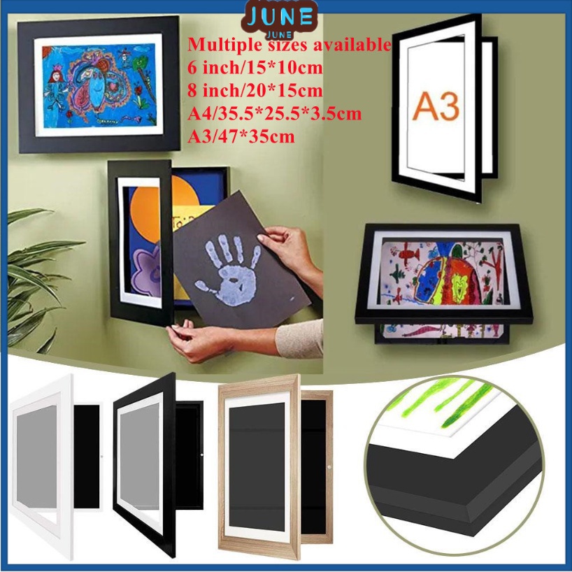 [Multiple Sizes]Kids Art Frames A3 Crafts Front Opening and Changeable ...
