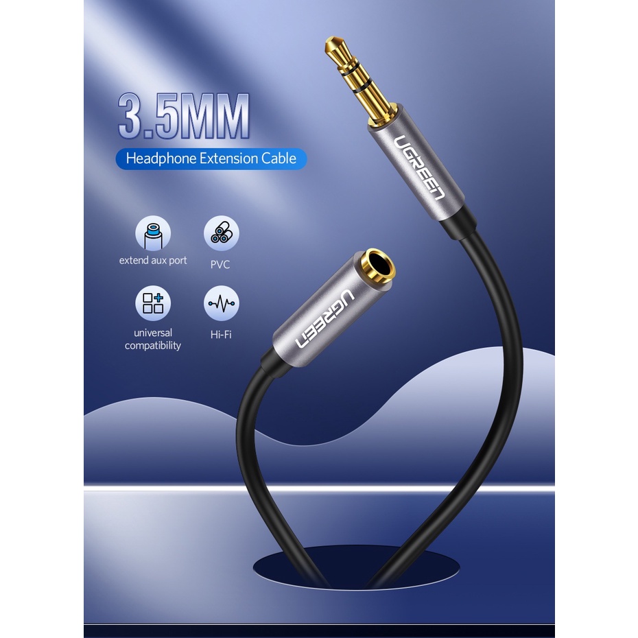 Ugreen 3.5mm Extension Audio Cable Male to Female Aux Cable Headphone ...