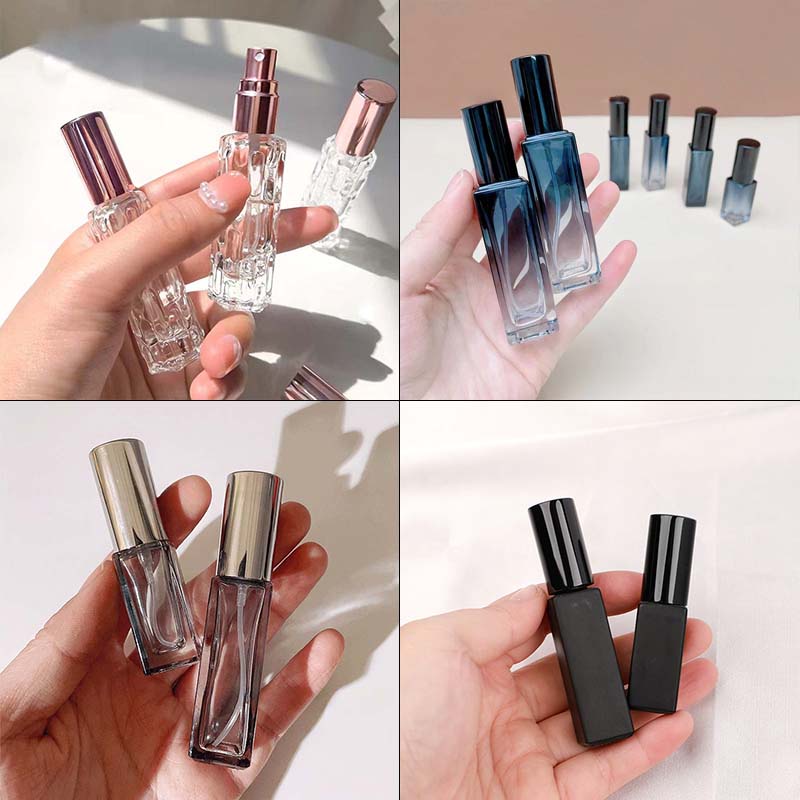 5ml 10ml Refillable Perfume Empty Bottle Mini Glass Press Type Spray ...