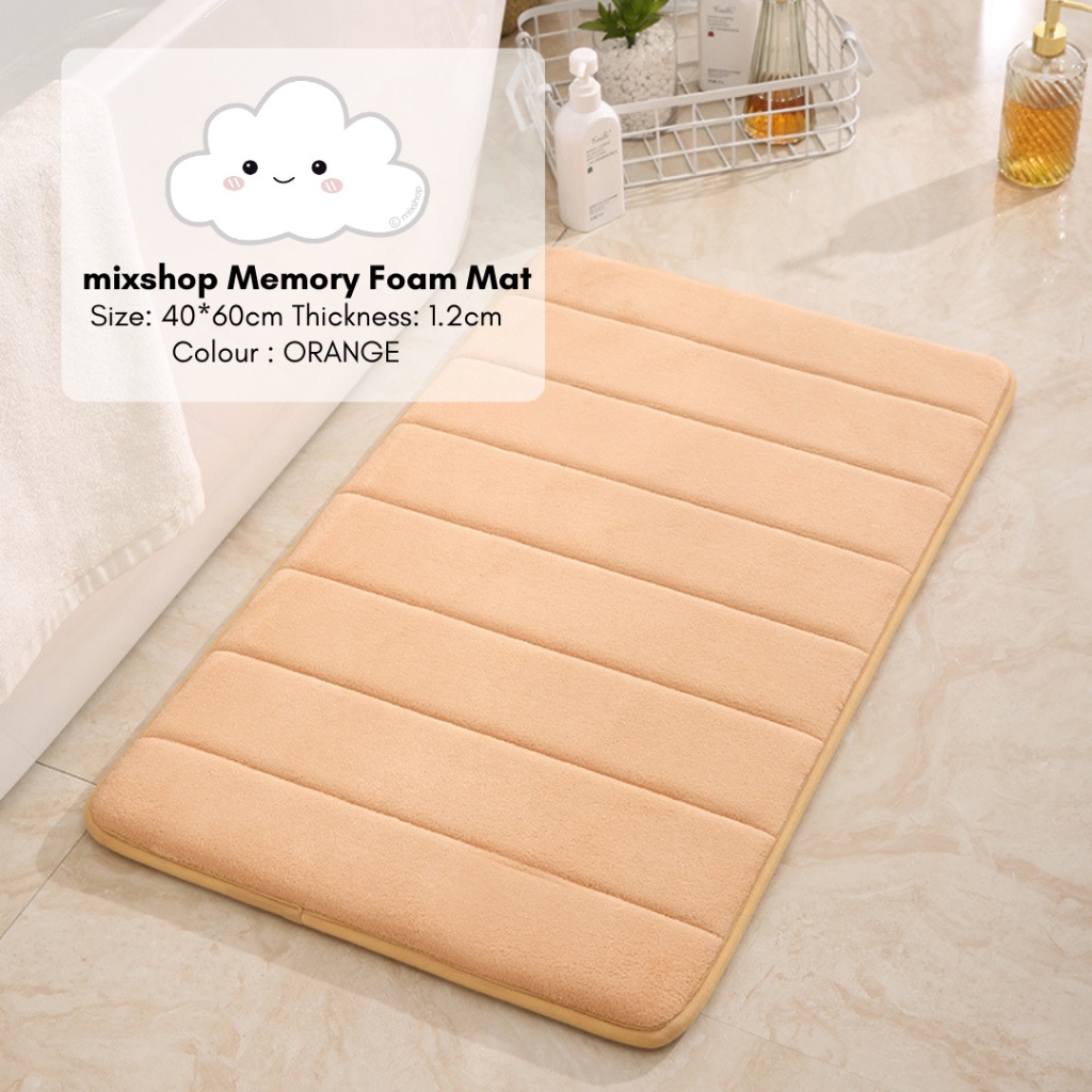 mixshop Premium Extra Thick Memory Foam Floor Mat Anti Slip [Available ...