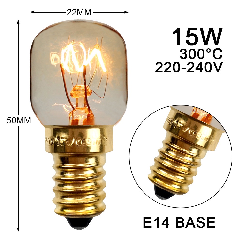 15W/25W Oven Bulb Microwave Oven Bulb High Temperature Resistance 300 ...