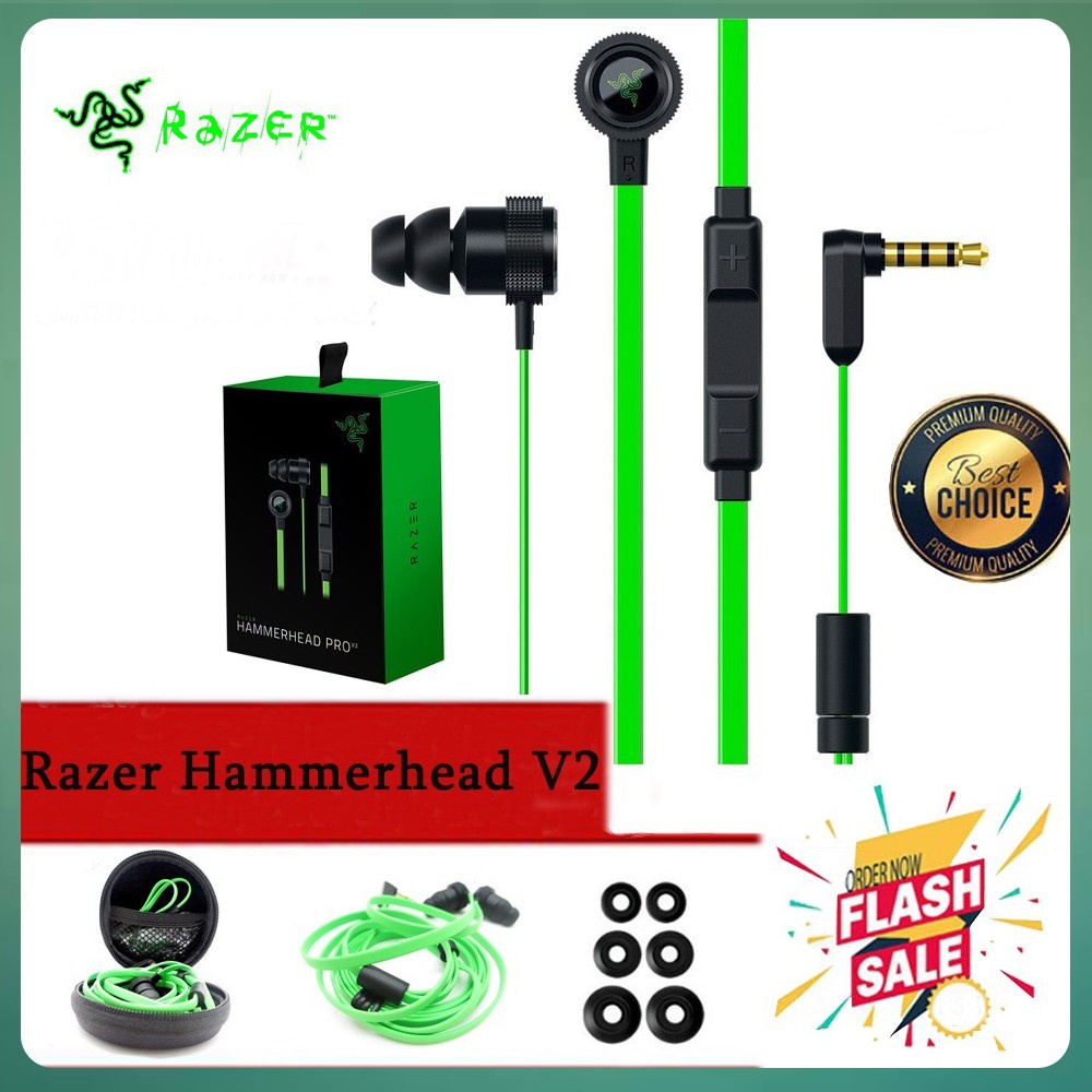 Razer Hammerhead V2 Pro In-Ear Microphone Gaming Headphones Noise ...