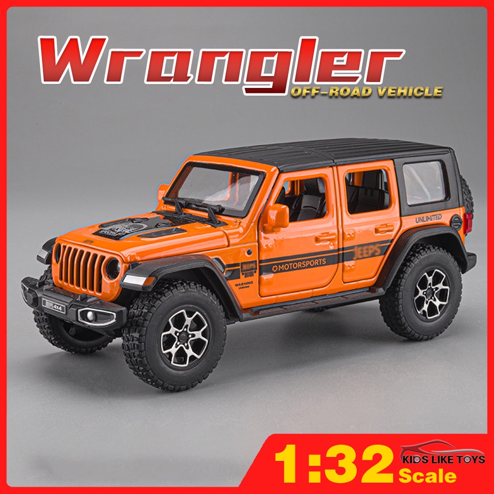 KLT Scale 1/32 JEEP Wrangler Rubicon 4X4 Toy Car Model Metal Alloy ...
