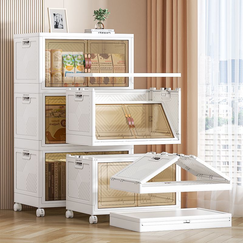 Folding organiser cabinet Storage Box with Wheels Storage Cabinet ...