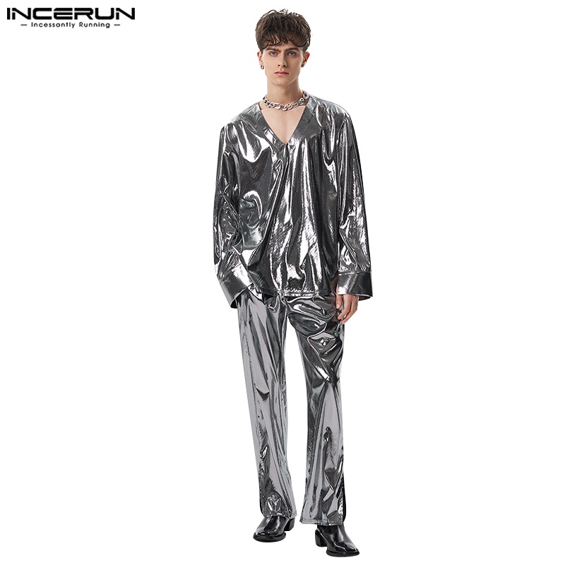 INCERUN Men's Fashion Flash Two Piece Set | Shopee Singapore