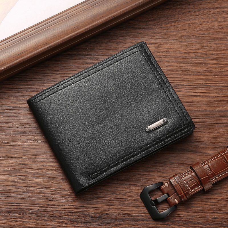 Men's Wallet Short Korean Style Large Capacity Business Multi ...