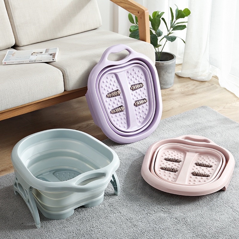 Foldable Foot Tub [ Bath Spa Massage Folding Healthy Feet Relaxing Leg ...