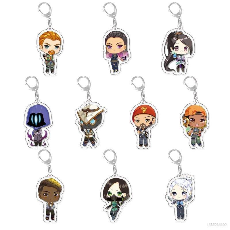 Jason Game Valorant Keychain Anime Keyring Acrylic Cute Bag Pendant ...