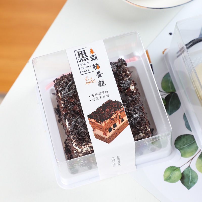 Mousse Multi-Layer Cut Cake Box Square Black Forest Red Velvet Cream ...