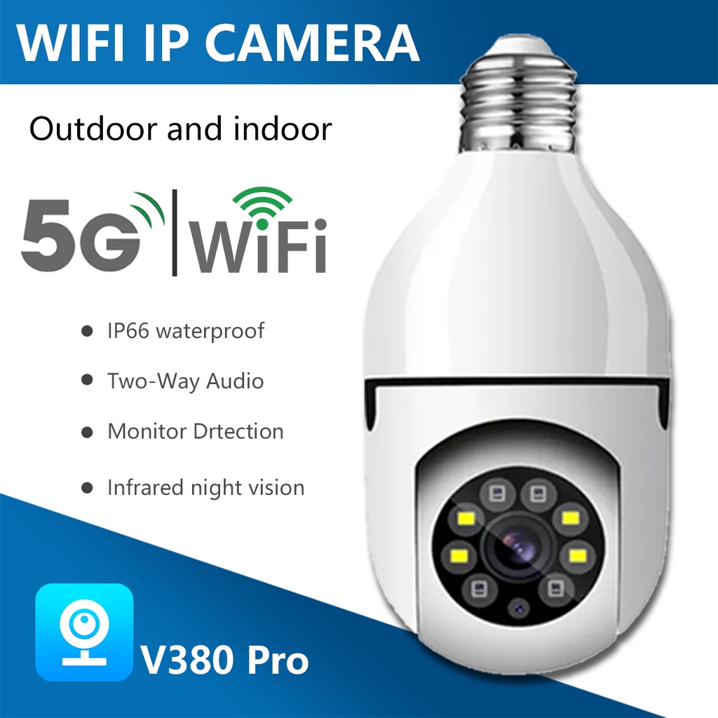 Cctv IP Camera CCTV Light CCTV V380 Pro Wifi 360 PTZ Panoramic IP ...