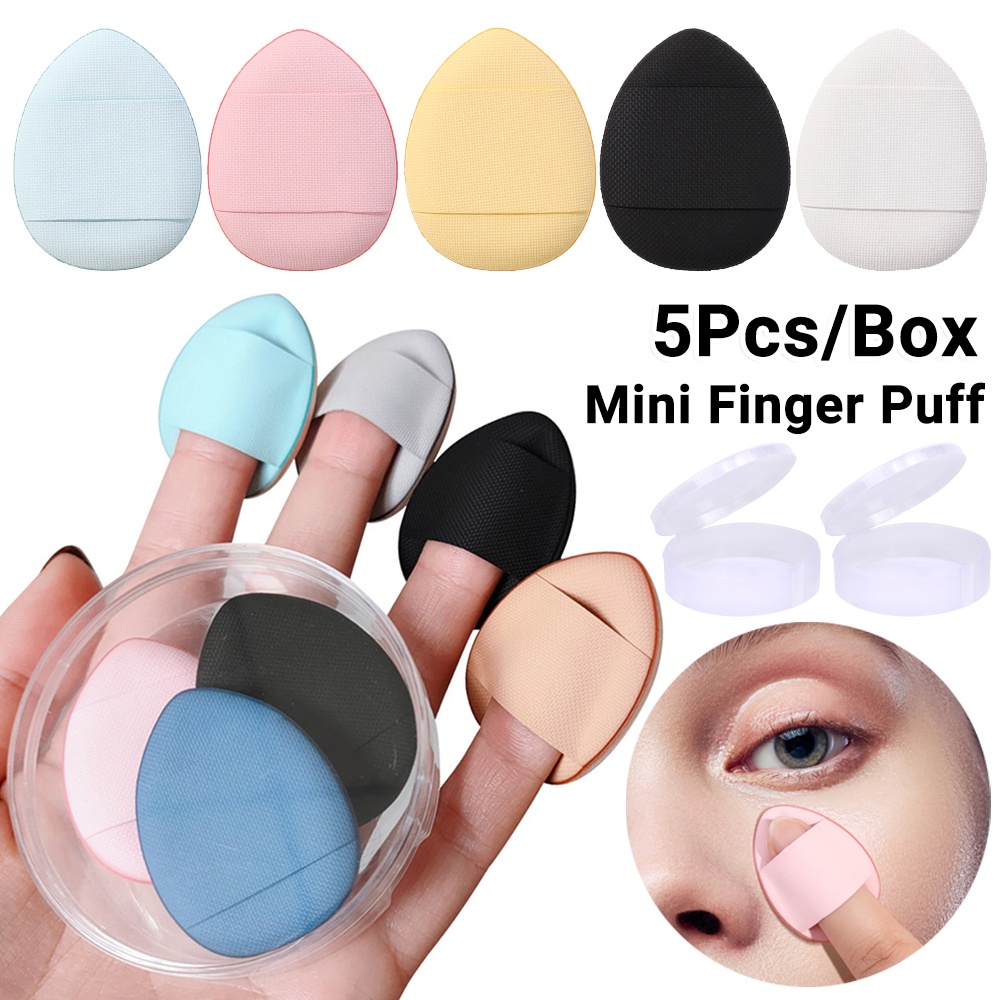 5Pcs Mini Size Finger Puff / Soft Makeup Sponge / Face Concealer ...