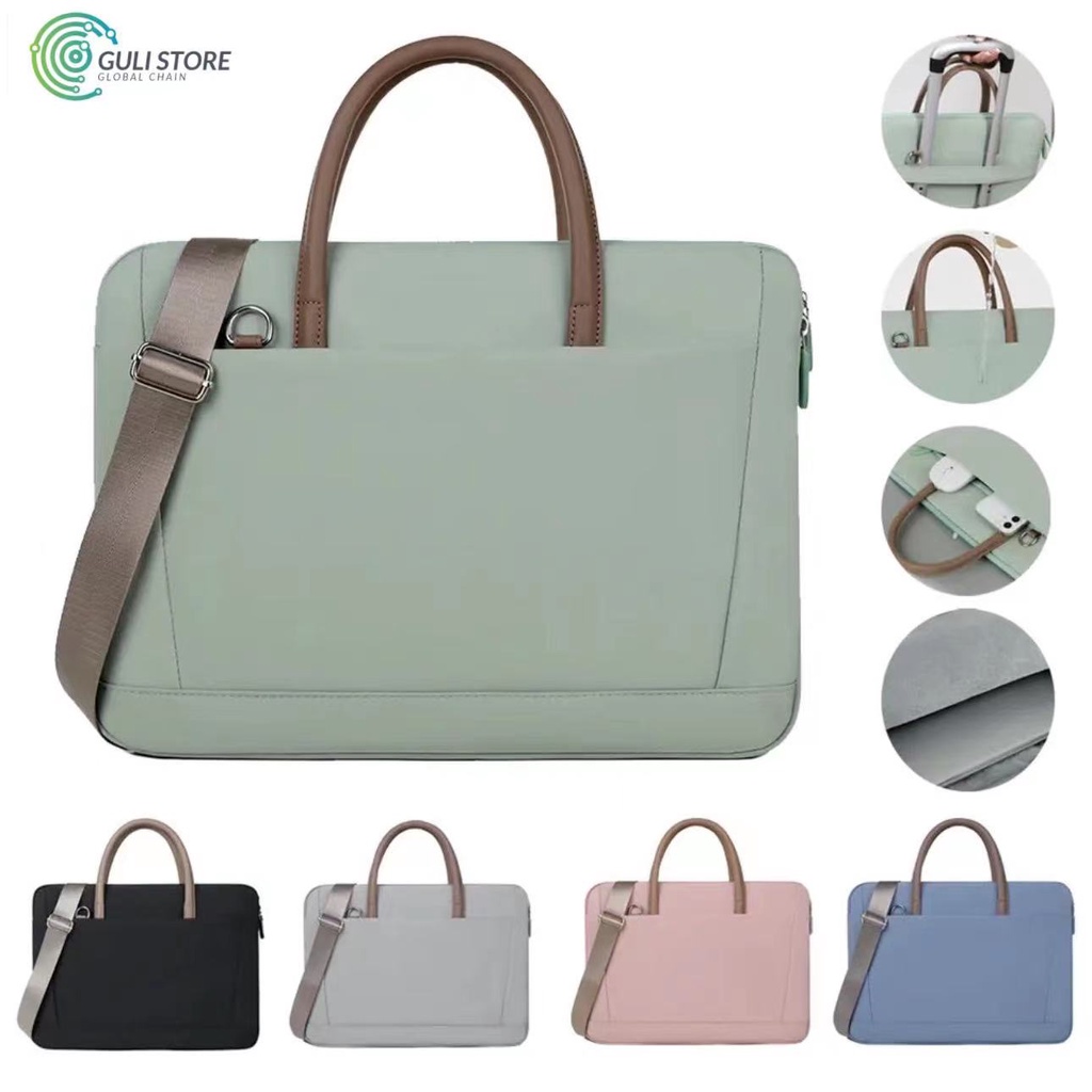 Laptop Bag Waterproof Shockproof Shoulder Laptop Briefcase Protective ...