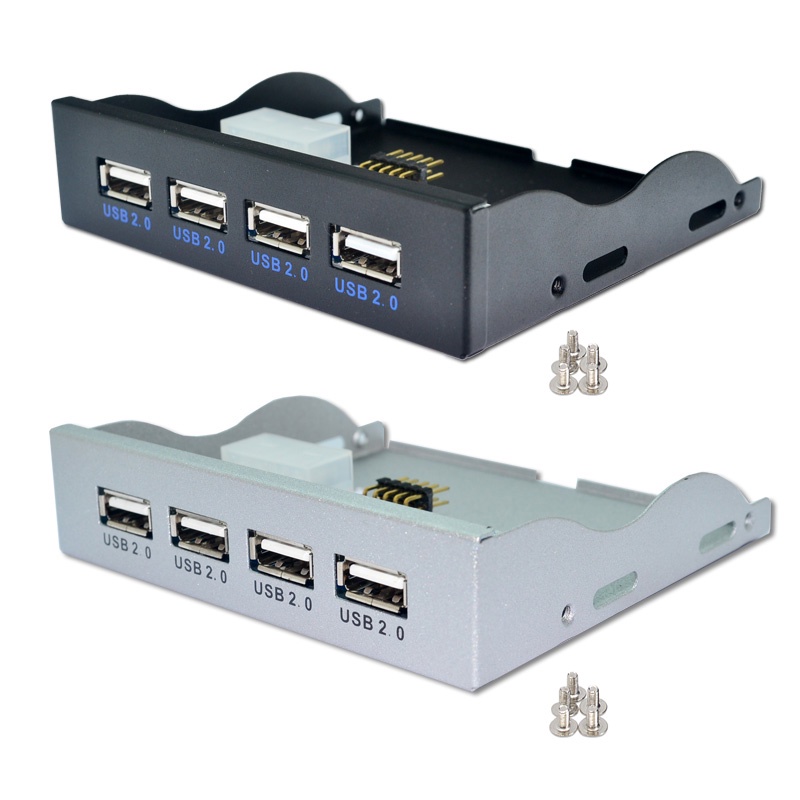 USB Front Panel 4 Port USB2.0 Hub Adapter PC Front Panel Expansion Bracket with 10 Pin Cable For ...