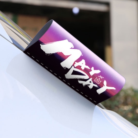 Car Washing Stick Label Cartoon Fairy Stickers Wave-Removing Text Stick ...