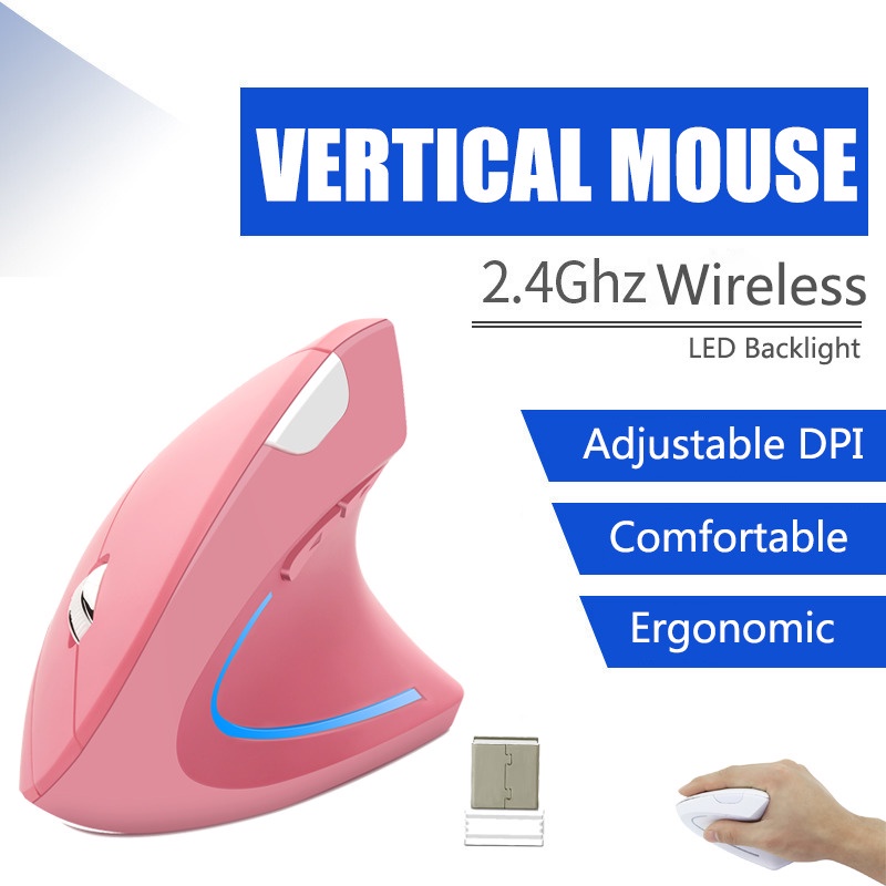 2.4GHz Wireless Mouse Right Hand Ergonomic Vertical Mouse Wireless ...