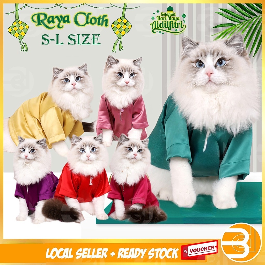 Cat Clothes Hari Raya Baju Raya Melayu Kucing Cat Fashion Anti-shedding ...