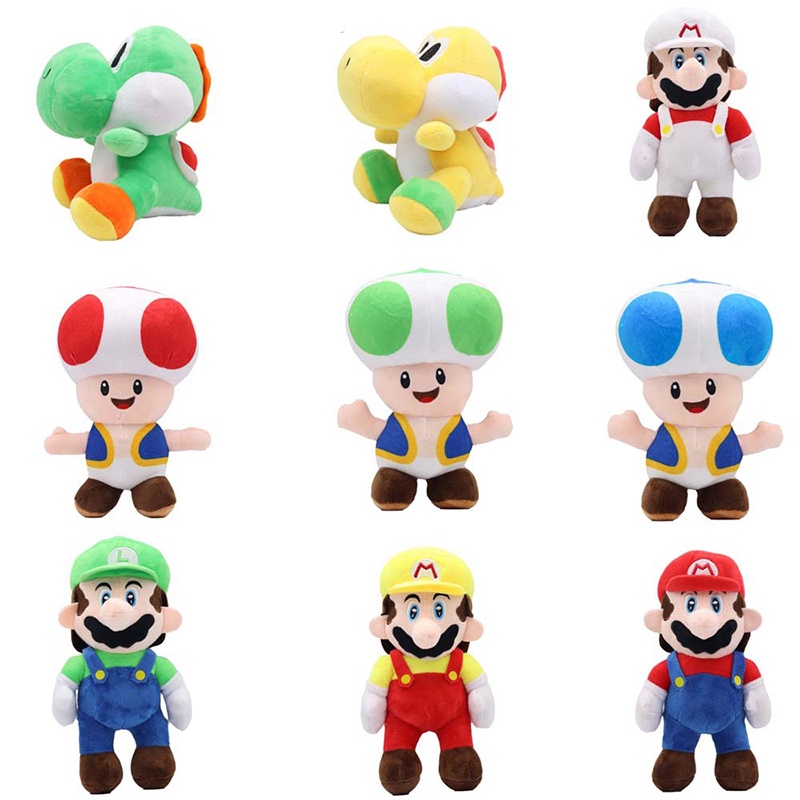 15-25cm Super Mario Bros Standing Mario Luigi Banktoad Mailtoad Yoshi ...
