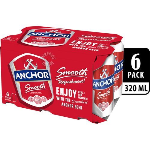 Anchor Can Beer Smooth Pilsener 6 x 323ml | Shopee Singapore