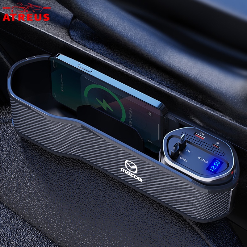 Mazda Car Seat Gap Filler Organizer Front Seat Console Side Pocket With ...