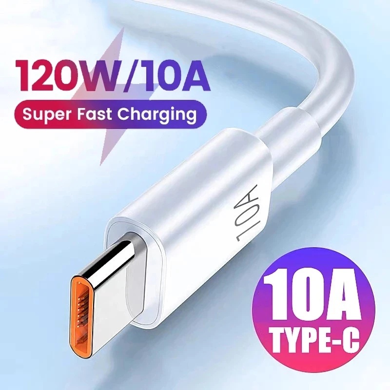 10A USB C 120W Cable Fast Charging Wire for Phones USB C Charger Cables ...