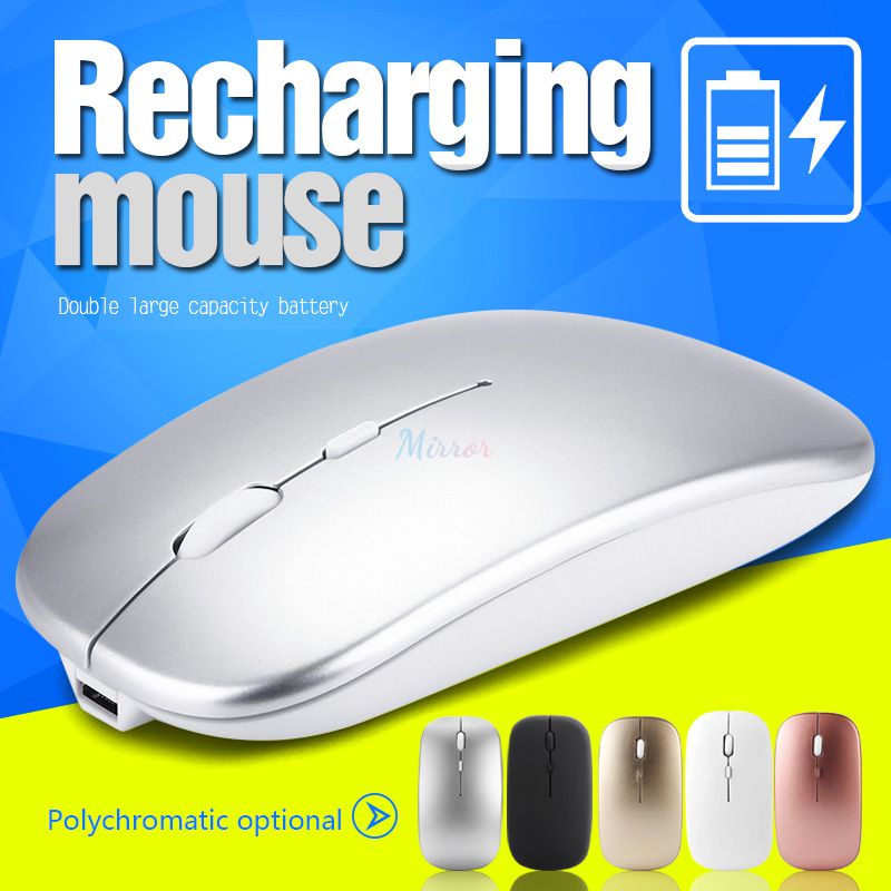 2.4g Wireless Mouse Optical 1600dpi Rechargeable Charging Ergonomics Ultra-thin Silent Mute Mice ...