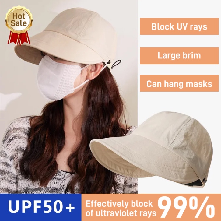Upgraded Sun Hat That Can Hang Mask Quick Dry Cap Summer Versatile Thin ...