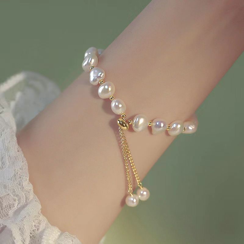 Retro Baroque Shaped Pearl Niche Design High-End Pull Bracelet | Shopee ...