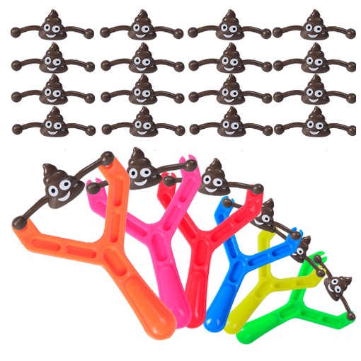 5PCS Fun Shooting Slingshot Prank Fake Poop Poo Game Toys Baby Shower ...