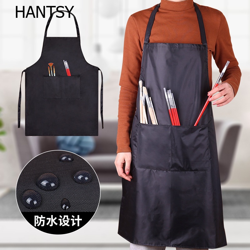 Anti-water apron for painting made by polyester fiber painting cloth ...