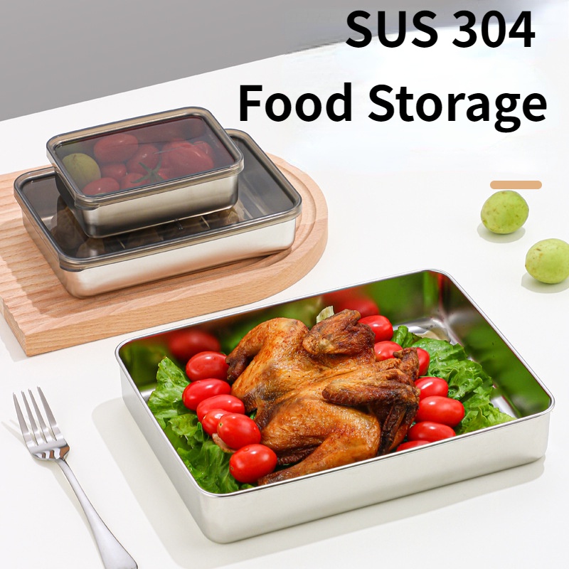 304 Stainless Steel Kitchen Fruit and Vegetable Crisper Rectangular ...