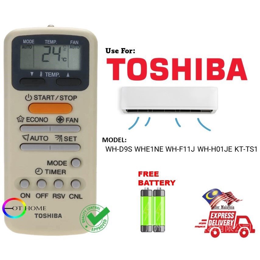 Toshiba air cond remote control replacement WC-E1NE WH-E1NE WH-E1BE WC ...