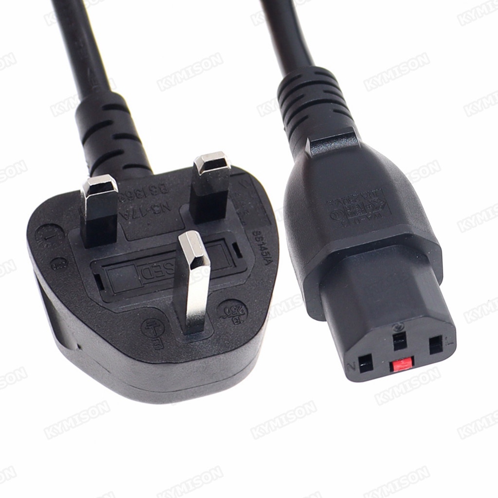 UK BS1363 Plug to Locking C13 Connector Power Cord, Heavy Duty Computer ...