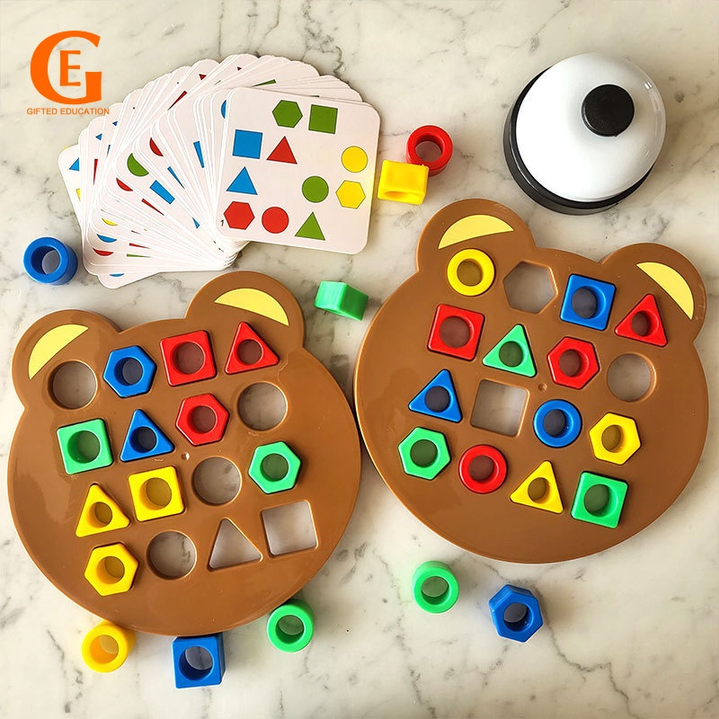 Montessori Children Geometry Shape Matching Toy Kids Concentration ...