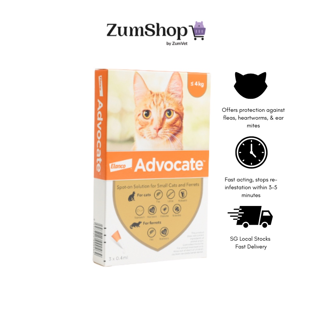 [SG stock] Advocate for Cats (Flea/Parasite Preventative) (under 4kg ...