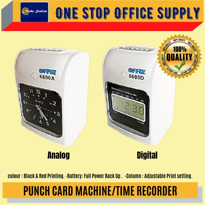 Punch Card Machine / Punch Machine / Time Recorder Machine / Digital ...