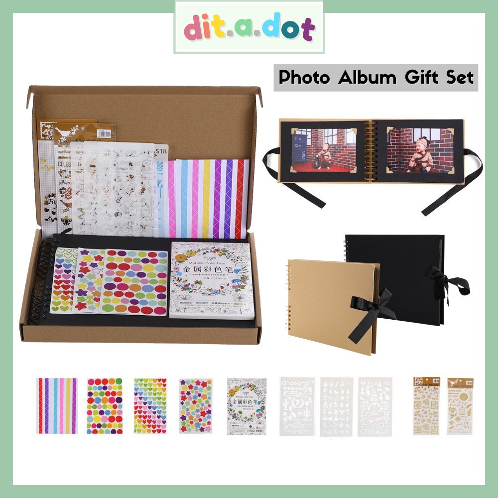 [SG] DitaDot DIY Photo Album Book Kit Set Memory Scrapbook Baby Kids ...