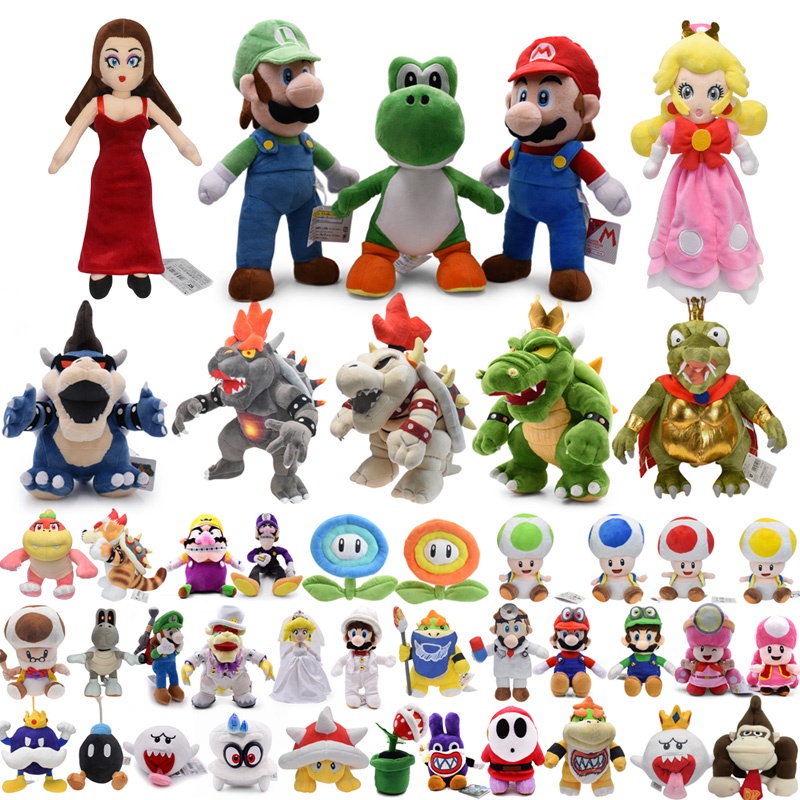 Game Super Mario Bros. Plush Toy Cartoon Mario and Luigi Bowser Koopa ...