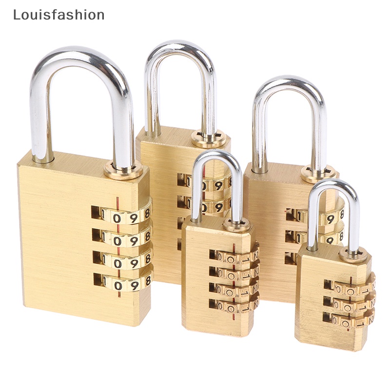 Louisfashion Brass Mini 3/4 Digits Number Code Lock Combination Padlock ...