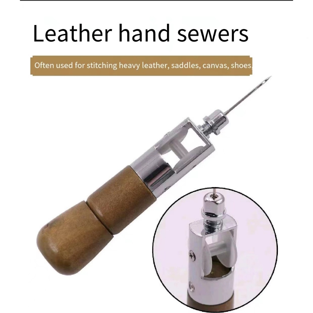 DIY Leather Sewing Awl Kit Waxed Thread Hand Sewing Tools Leather Craft ...