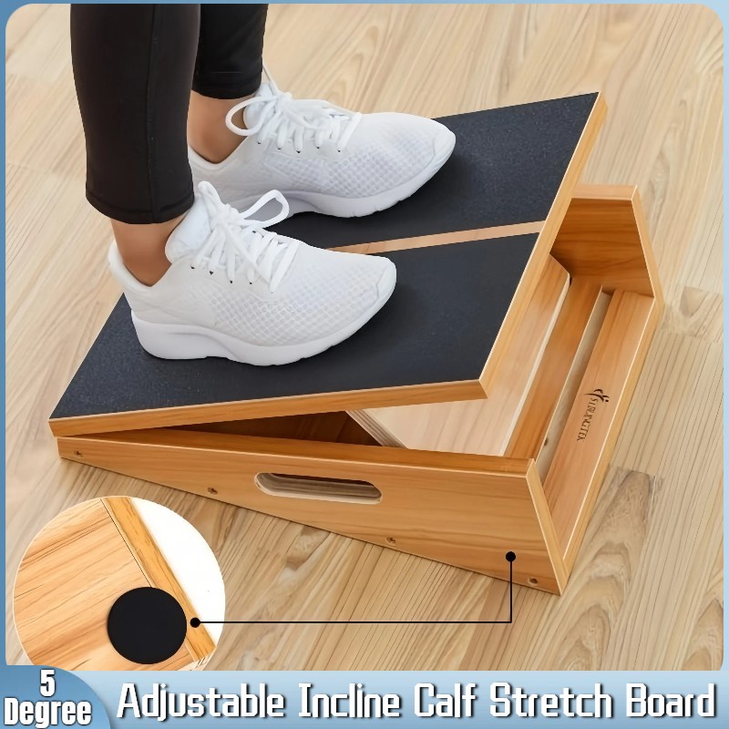 【Fast Delivery】Professional Wooden Slant Board, Adjustable Incline ...