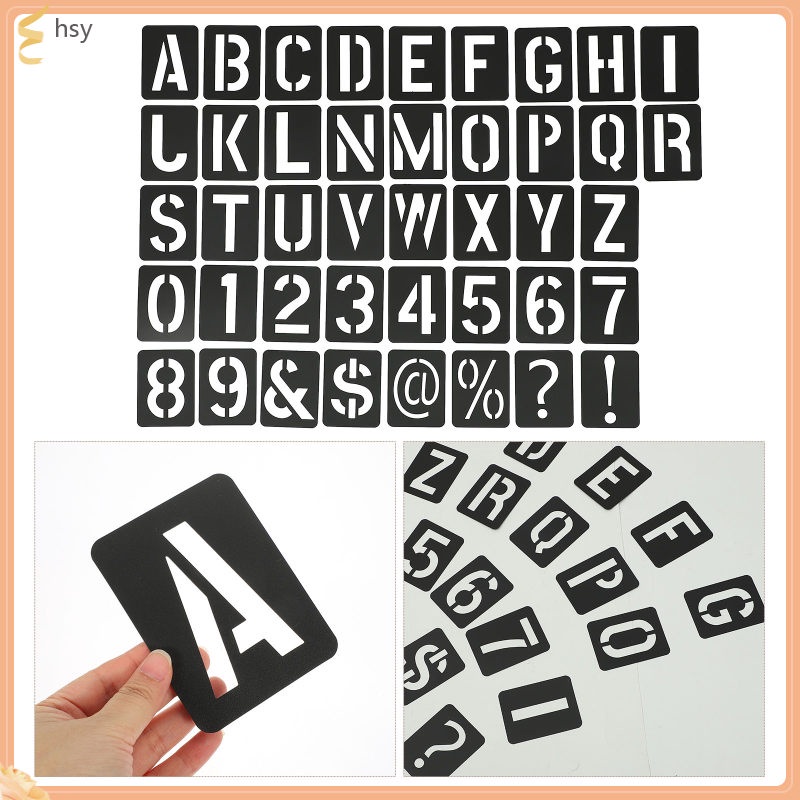 41 Pcs Reusable Alphabet Large Letter Stencils Inkjet Board Kids Toy ...