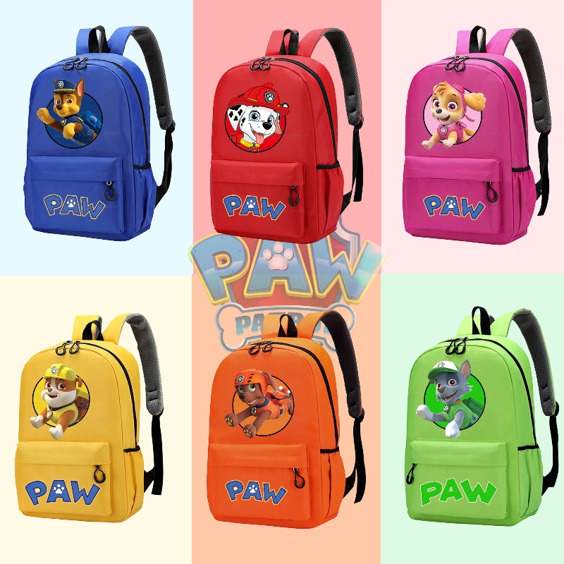 New Paw Patrol Cartoon Backpack Large and Simple Candy Color Series ...
