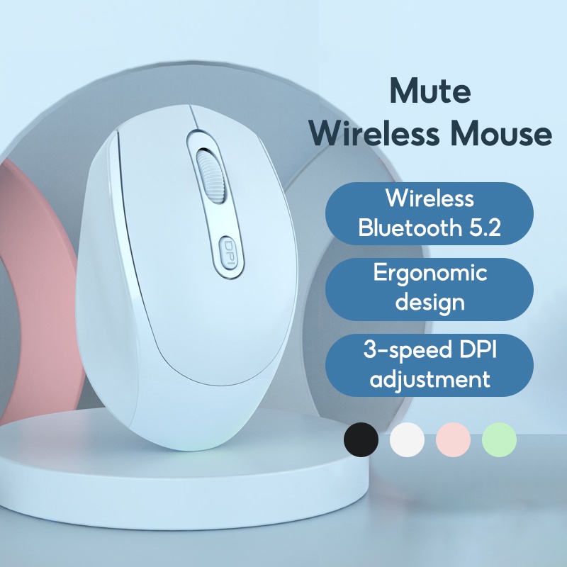 Wireless Mouse Bluetooth 2.4Ghz Receiver Optical Adjustable Mice ...