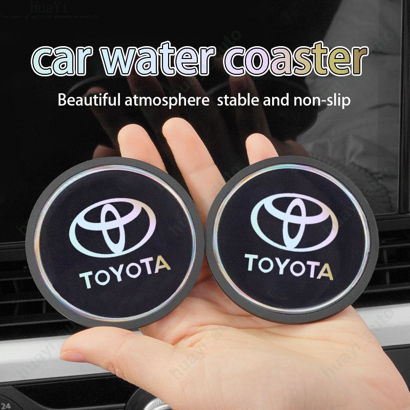 Car Laser Silicone Colorful Reflective Water Coaster for Toyota Raize ...